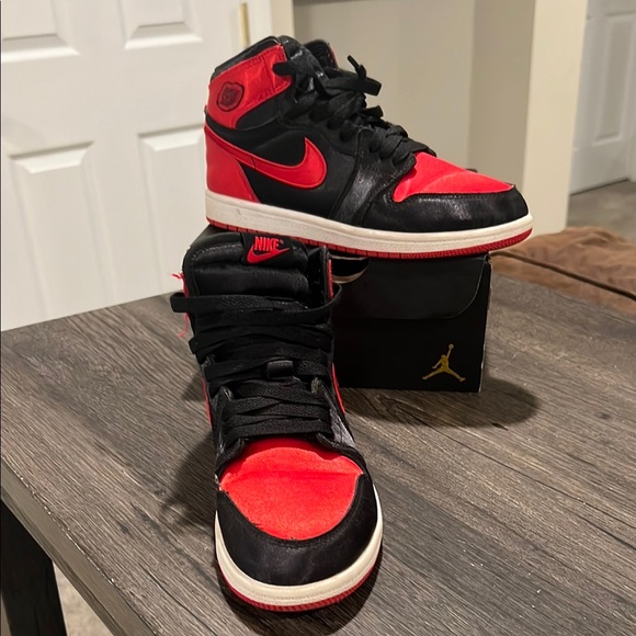 Nike | Shoes | Nike Air Jordan High Red And Black Sneakers | Poshmark